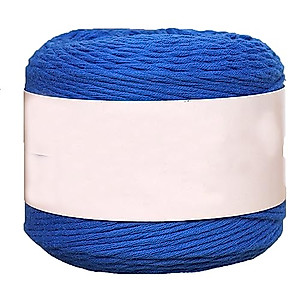 2 Skeins/200g Sapphire Blue Crochet Cotton Yarn DIY Winter Sweater Scarf Gloves Yarn