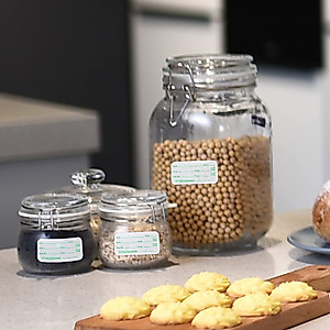 CZWESTC 1200 Pcs Food Storage Labels for Home and Restaurant, Removable Food Refrigerator Freezer Date Stickers Easy Clean, Adhesive Kitchen Labels for Containers and Jars( 2 x 1 inch)