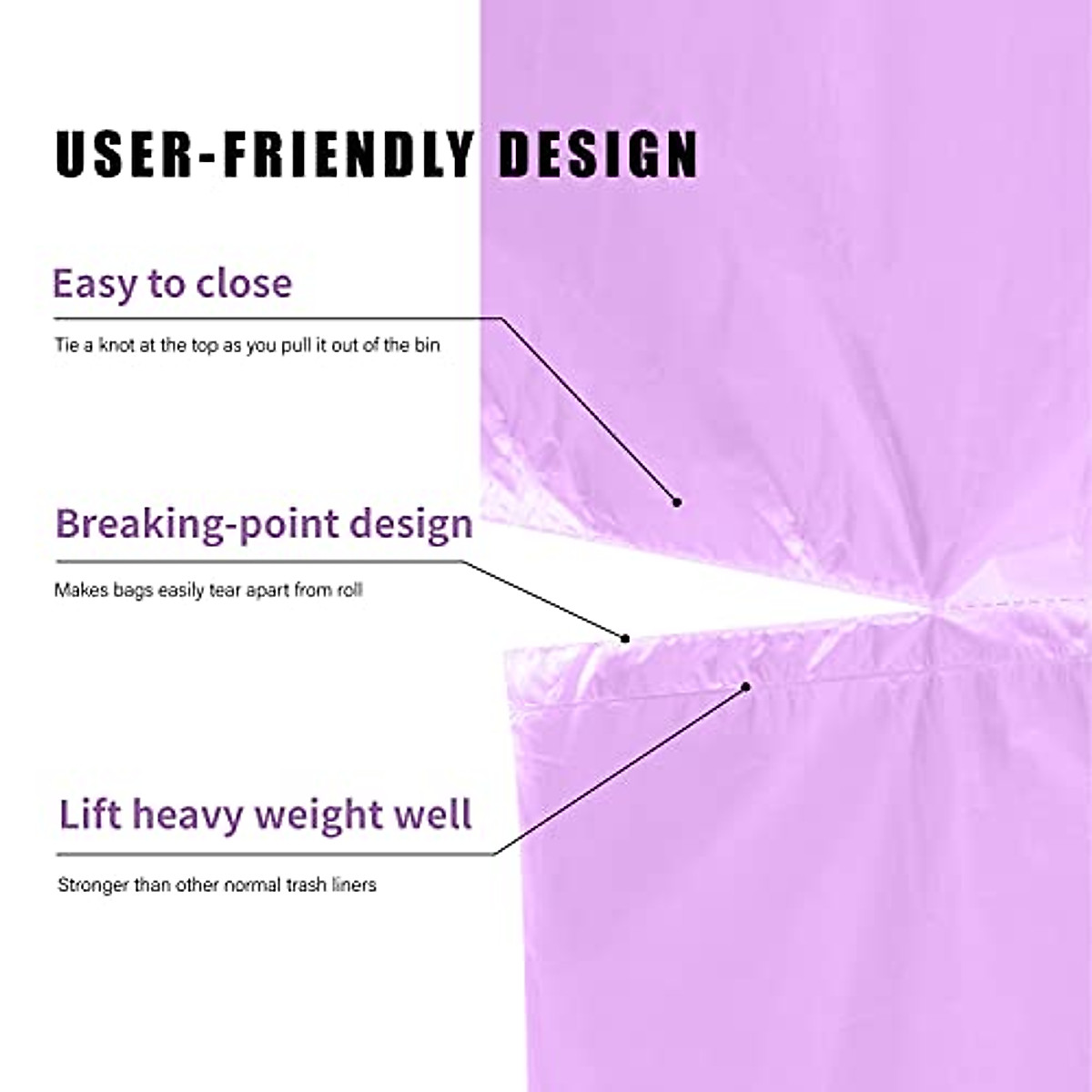 Small Trash Bags - 2.6 Gallon Garbage Bags FORID Bathroom Trash Bag for Bedroom Home Kitchen Office - 90 Count Colored Durable Unscented Small Garbage Bag Trash Can Liner For Garbage Can