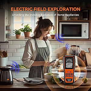 olmlmo Emf Meter,Electric Field, Radio Frequency Field, Magnetic Field Strength Meter,Rechargeable Radiation Detector for 5g Cell Tower, WiFi Signal Detector,Emf Inspections,Ghost Hunting
