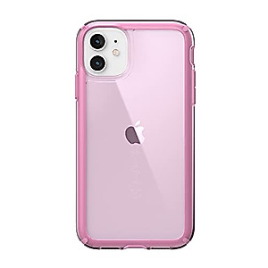 Speck iPhone 11 Case - Drop Protection, Shock-Absorbent Fits iPhone XR Case & iPhone 11 - Dual Layer Design, with Rubber Sheild & Slim Design - Pink Tint, Forever Pink GemShell