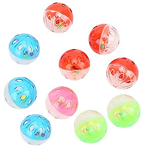 10pcs Hollow Rolling Bell Ball Pet Bird Toy Parrot Chew Cage Fun Toys Parakeet Cockatiel Parrot Pet Toy