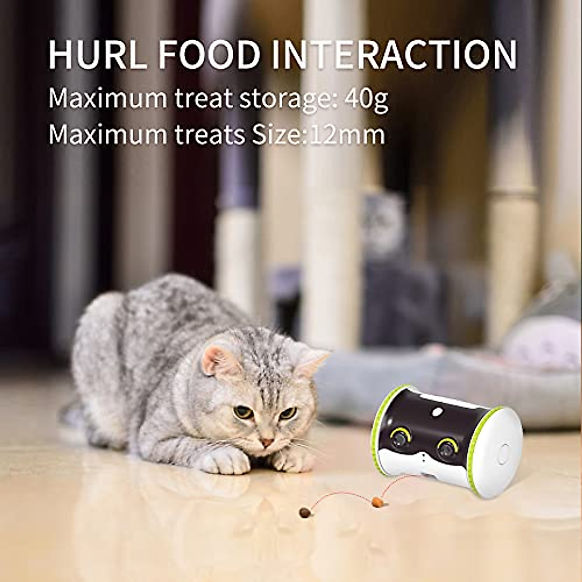 LINKSUS Smart Pet Camera,1080P HD Pet Camera with 2-Way Audio and Night Vision,Home Security APP Remote Control with Treat Tossing,Automatic & Interactive Toys for Dogs and Cats(2,4G WiFi)