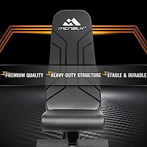 Adjustable weight bench, Foldable Workout Bench with 8+4+3 Angles and Quick Adjustable knob（Automatic Lock) - Weight capacity 650lbs, Easy to assemble