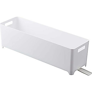 YAMAZAKI home 4314 Slim Dish Drainer Basket-Modern Kitchen Strainer Rack, One Size, White