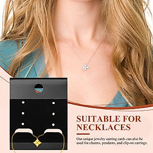 Ira Pollitt 200 PCS Black Velvet Plastic Display Cards Earring Card Holder for Earrings, Ear Studs Jewelry Accessory Display