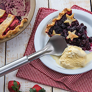 Rada Cutlery Pie Server and Ice Cream Scoop – Pie A ’La Mode Gift Set With Aluminum Handles Made in the USA