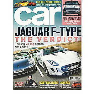 CAR MAGAZINE, MAY, 2013 (JAGUARF-TYPE THE VERDICT ! * DON'T BUY, LEASE !)