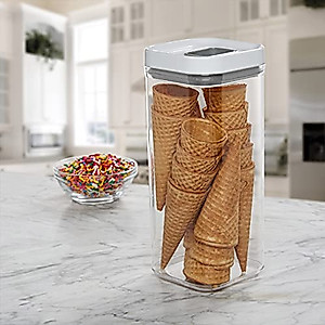 Copco Food and Organization Storage Container with Airtight Lid, 1.77-Quart, Clear