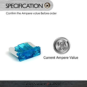 Conext Link ATMLP15-50 ATM Low Profile Fuse Nickle Plated 50 Pack (15 Amp) （14483）