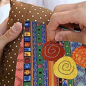 LKJYBG 5pcs 10x8in Cotton Craft Fabric Bundle Squares,Colored Printing Fabrics Ethnic Style Pattern Striped Bronzing Handmade Patchwork Set for DIY Sewing Patterns Craft Hats Clothes Cushions