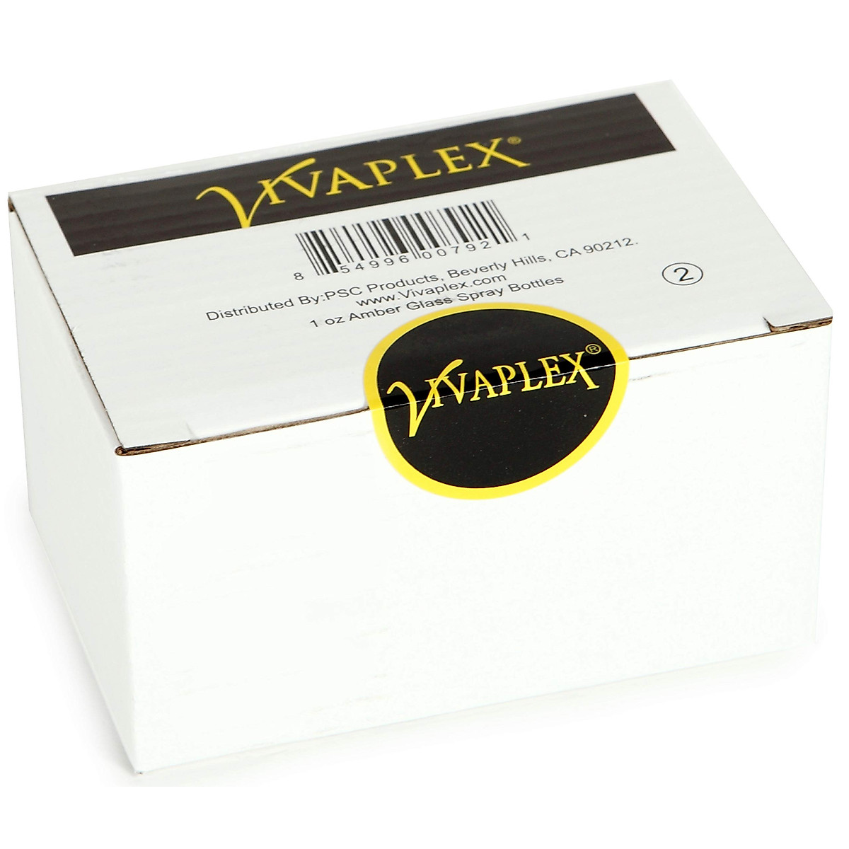 Vivaplex, Amber, 1 oz Glass Bottles, with Black Fine Mist Sprayers - 2 pack