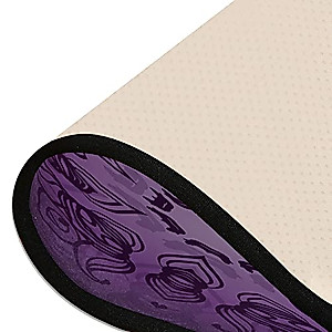 Qilmy Purple Mandala Runner Rug,Anti Fatigue Comfort Floor Mats Kitchen Long Rugs for Bedroom Living Room Bathroom Hallways Entryways 72x24inch