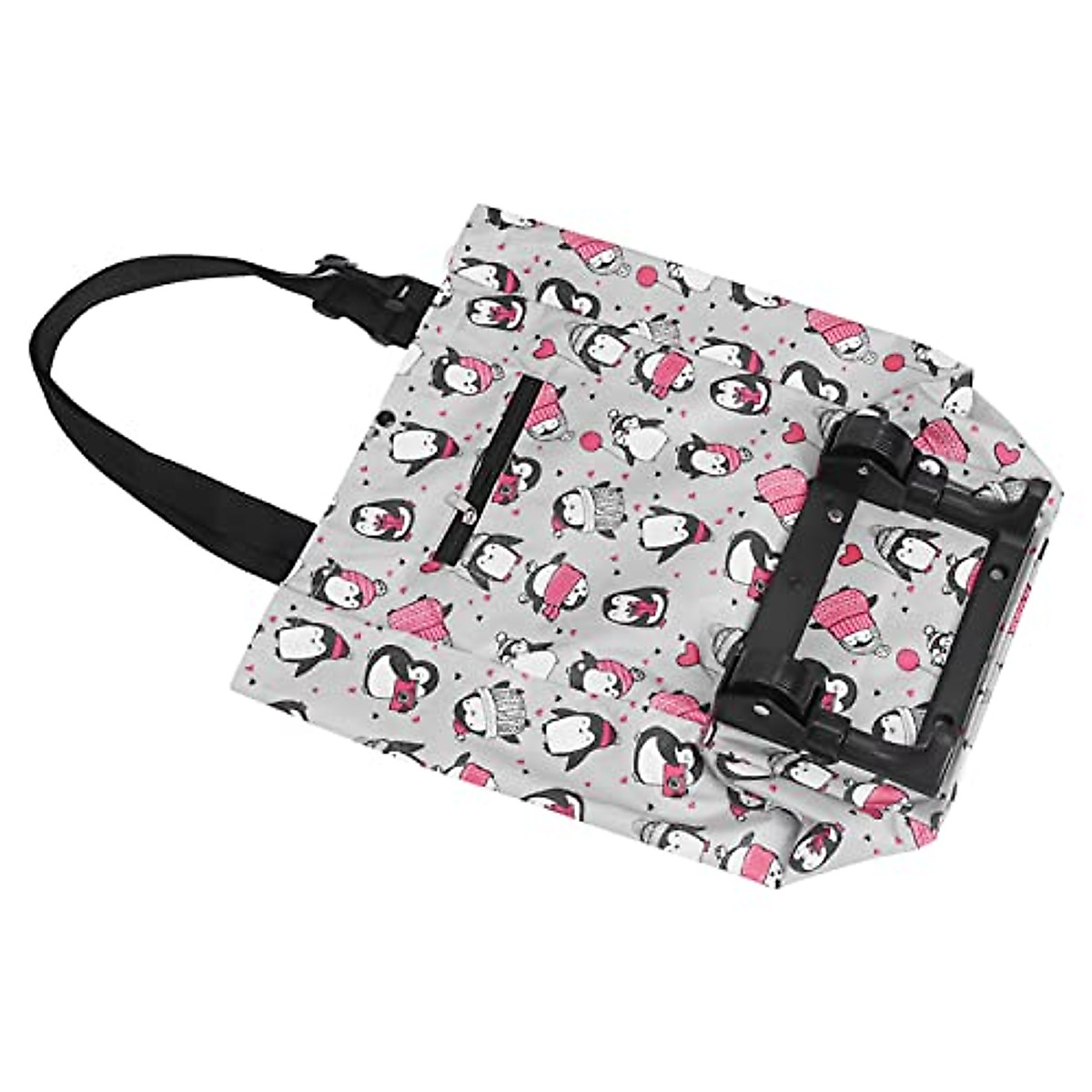 & Portable Grocery Shopping Cart for Seniors - Foldable Household Trolley with Large Storage, Suitable for Outdoor Camping Trips