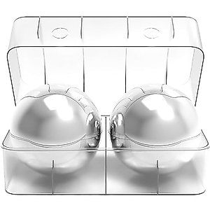 2 Premium XXL 55mm Stainless Steel Whiskey Ice Balls with Freezer Tray and Resealable Pouch -Whiskey Rocks Chilling Stones, Whiskey Stone Ice Cube Balls, Round Chilling Ice Rocks