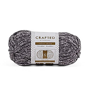 Crafted By Catherine Velvet Chain Yarn - 3 Pack, Grey, Gauge 6 Super Bulky