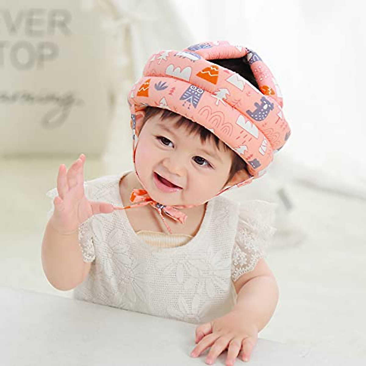Baby Adjustable Helmet Toddler Head Protector Hat Safety Helmet Infant Walker Bumper Hat Kids Headguard Bumper Baby Head Cap Kids Head Cushion Bonnet for Baby Age 6 Months to 5 Years