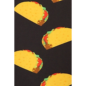 Leggings Depot High Waisted Camouflage & Multiple Print Leggings for Women-Full Length-S502, Taco Mia, One Size