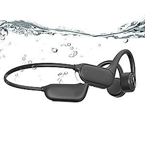 Gogailen Bone Conduction Headphones,IPX8 Waterproof Swimming Night Light Headphones Built-in 32GB MP3 Player Bluetooth 5.3,Wireless Open Ear Headset for Swimming,Running,Cycling,Gym Black
