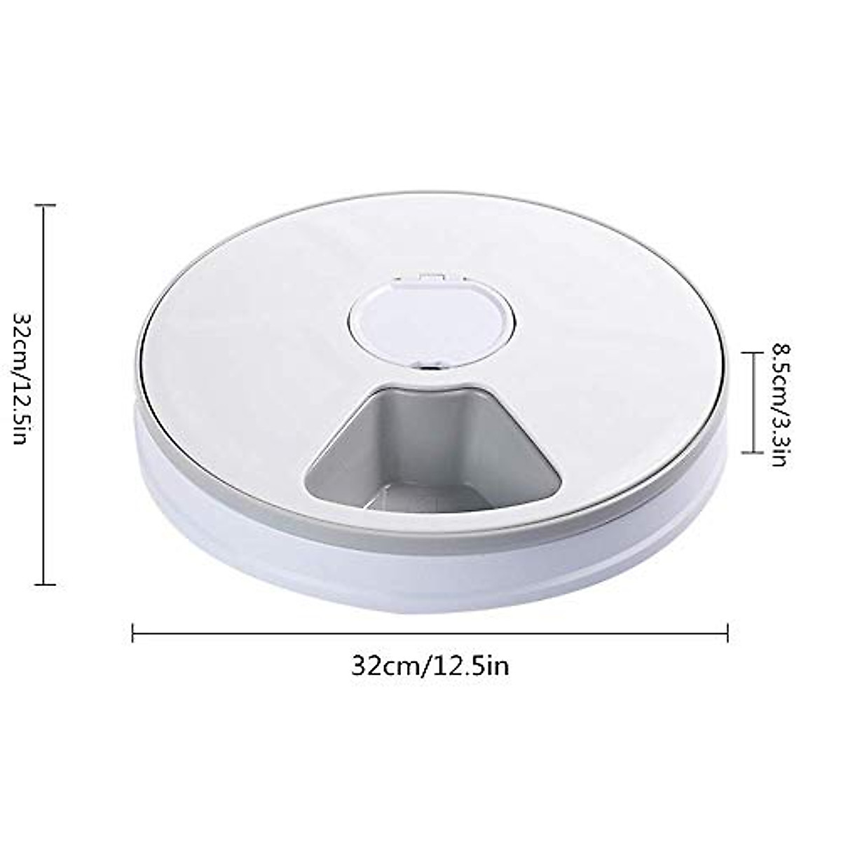 ZH1 Cat and Dog Food Dispenser, Automatic Pet Feeder with 6-Segment Dial with LCD Display, Voice Reminder, for Cats and Small and Medium Pets.