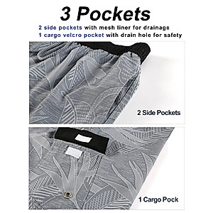 BOJIN Mens Swim Trunks Quick Dry Swim Shorts Mesh Lining Bathing Suits Swimwear Beach Shorts BS017 Grey L