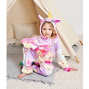 Cos Time kids Unicorn Onesie Animal One Piece Pajamas Halloween Costumes (Auspicious Cloud Flying Horse, 4T)