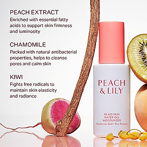 Peach & Lily Glass Skin Water-Gel Oil-Free Moisturizer | Non-Comedogenic | Clean, Non-toxic, Cruelty-free | 1.69 fl oz