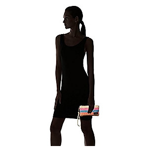 Lecxci Canvas Wristlets Bag Clutch Purses Wallet Slim Credit Card Holder Clutch with Removable Strap Cell Phone Wallet (Color-strap)