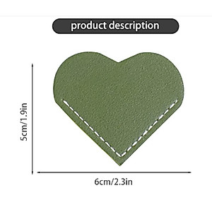 10 Pieces Leather Heart Bookmarks Page Corner Book Marks Markers Stylish Handmade Reading Accessories for Bookworm Lovers,Kids,Women,Men,Teachers,Students,Birthday Christmas Graduation Gift