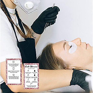 Aftercare Lash Extensions Card, 50 Pack Of 3.5x2 Inch Eyelash Extension Care Instruction Cards For Eyelash Extension Supplies, Eyelash Extension Kit, Glossy Eyelash Cards For Salon, Business Supplies