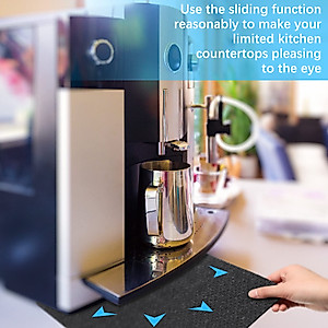 4 Pcs Heat Resistant Mat for Air Fryer Kitchen Countertop Heat Protector Mat Kitchen Appliance Mats Non Slip Heat Proof Mat Non Stick Black Coffee Maker Microwave, 16 x 12 Inch