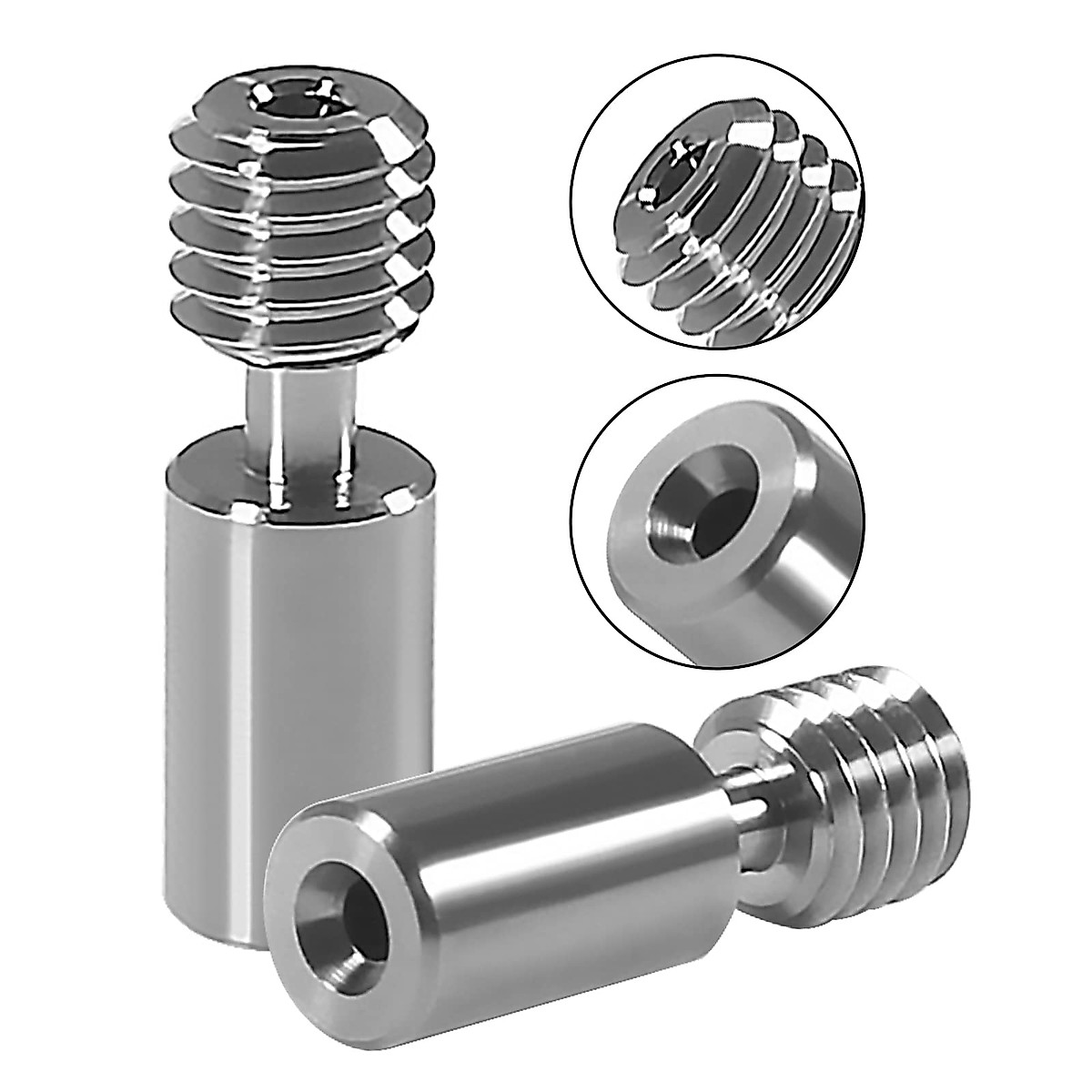 5pcs Upgrade All Metal Titanium Alloy Heatbreak Sprite Extruder Heat Break Thermal Barrel Tube for Creality Ender 3 S1, Ender3 S1 Pro, CR10 Smart Pro, Sermoon V1 3D Printer