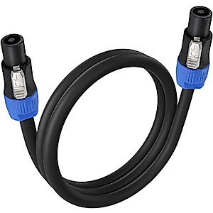 EBXYA 3 Feet Speakon Speaker Cable 12 Gauge(AWG) - Premium Speakon to Speakon Audio Cable Cord with NL4FX (NL4FC) Connector - 4 Conductor
