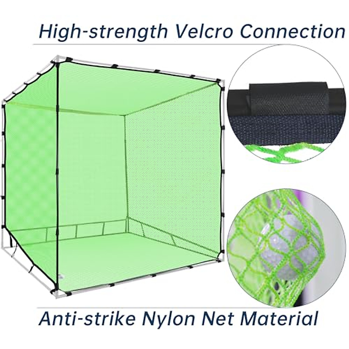 Golf Practice Hitting Nets for Backyard Driving Indoor Use Heavy Duty Practice Golf Driving Nets for Backyard Premium Portable Golf Impact Nets Cages with Frame and Net for Men