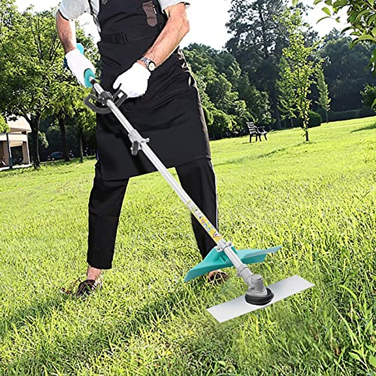 Cordless Electric Lawn Trimmer, Multifunctional 24V 1300W Lawn Mower Garden Strimmer Grass Cutter Brushless Motor for Green Belts, Parks, Farms, Backyard