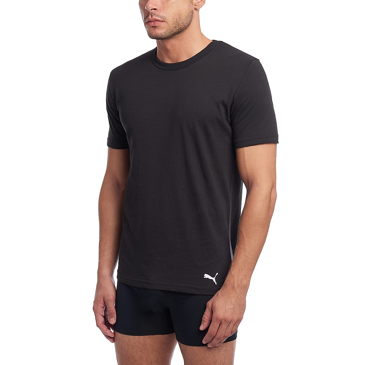 Puma Men's 3 Pack Crew Neck T-Shirts, White/Gray/Black, XL