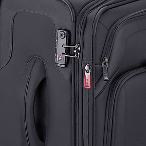 Delsey Mixed OPTIMAX LITE 55CM Slim 4 Double Wheels Cabin Trolley CASE, Black, standard size