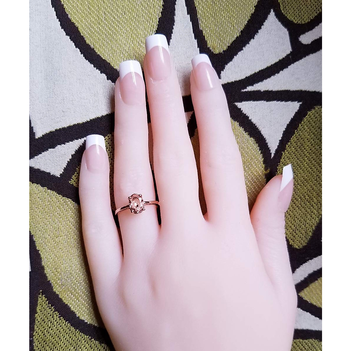 1ct Oval Morganite 14K Rose Gold Ring (7)