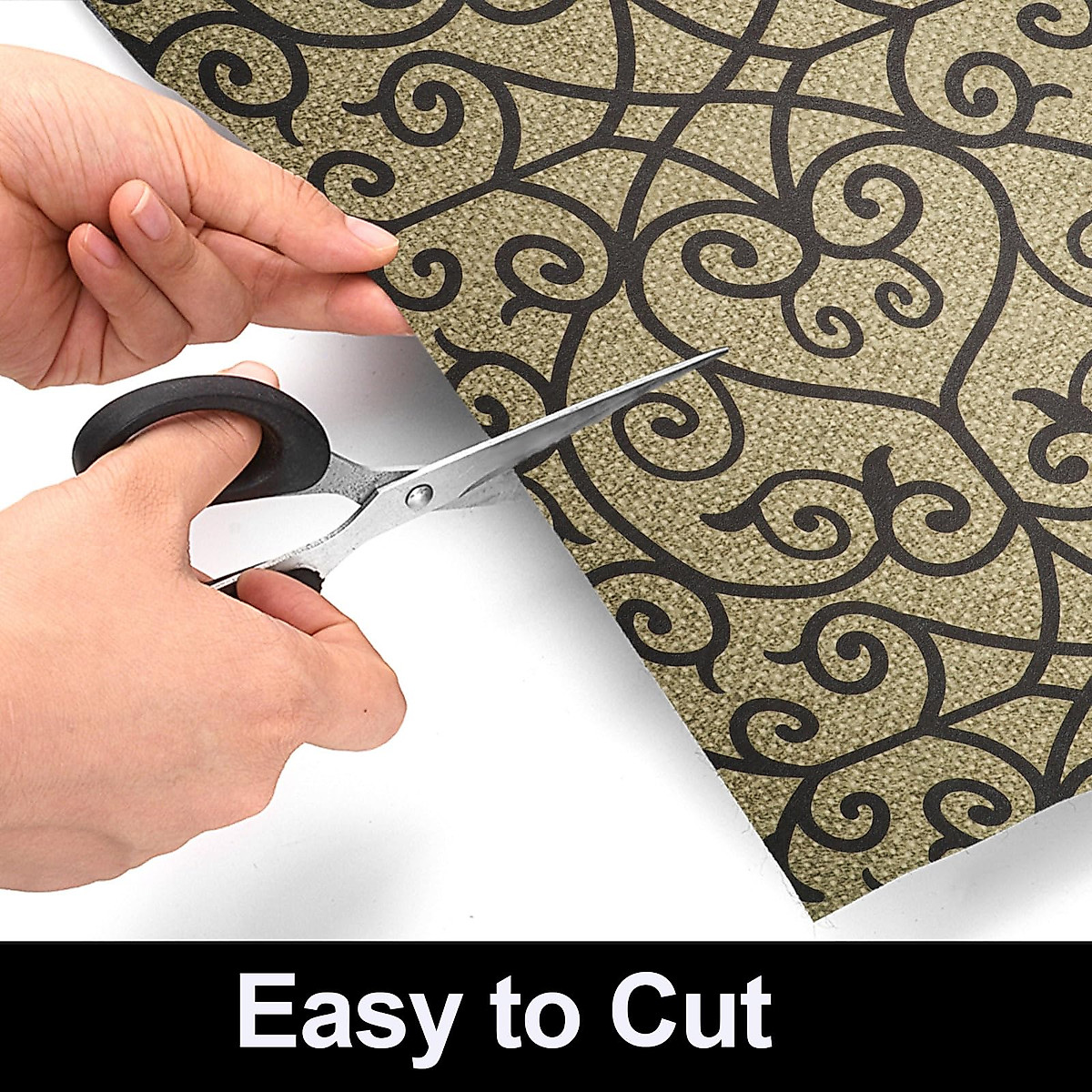 AiBOB Under The Sink Mat, 24 X 36 in, Durable Premium Mats Protect Kitchen and Bathroom Cabinets, Waterproof Absorbent Shelf Liner, Black