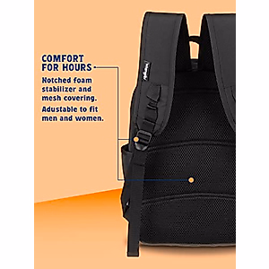 Wrangler Industry Backpack Classic Logo Water Resistant Casual Daypack with Padded Laptop Notebook Sleeve (Black)