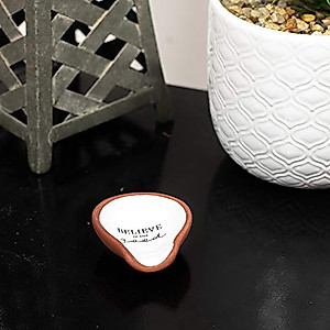 Believe In The Good Glossy Brown 2 x 3 Terra Cotta Decorative Countertop Spoon Rest