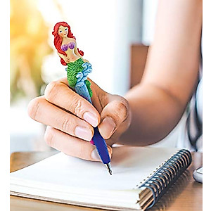 Planet Pens Mermaid Novelty Pen - Cute Fun & Unique Kids & Adults Office Supplies Ballpoint Pen, Colorful Sea Life Writing Pen Instrument For Cool Stationery School & Office Desk Decor Accessories