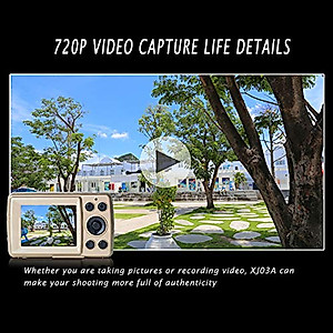 Bibabala Portable Digital Camera, 2.4'' TFT HD Digital Compact Cameras, 16MP Zoom Recording Pocket Camera, Point and Shoot Cameras Mini Camerasfor Kids, Beginners,Teens(Black)