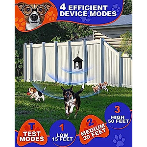 NOLTSE Anti Barking Device, Automatic Ultrasonic Dog Barking Control Devices & Dog Training Tools, Outdoor Waterproof Bark Box with 3 Levels & 50 Ft Range, Dog Barking Deterrent Safe for Human & Dog