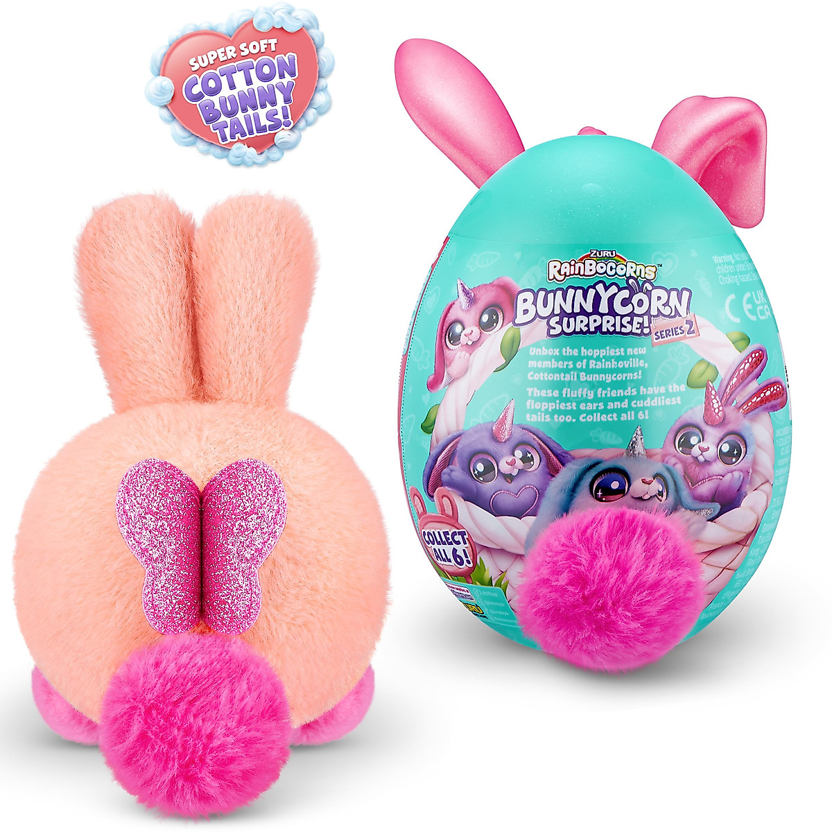 Rainbocorns Bunnycorn Surprise Series 2 (2 Pack) by ZURU Rabbit Bunny Plush Toy Girls Gift Idea (Randomized Non Duplicate)