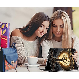 Case for Samsung Galaxy Tab S8 2022/Tab S7 2020 11 Inch (Model SM-X700/X706/T870/T875/T878), Multi-Angle Smart Stand Cover Auto Sleep/Wake, Tree of Life and Moon