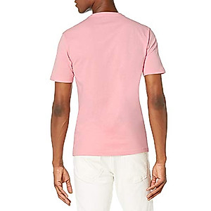 Amazon Essentials Men's Slim-Fit Short-Sleeve V-Neck T-Shirt, Pack of 2, Light Pink/White, X-Large
