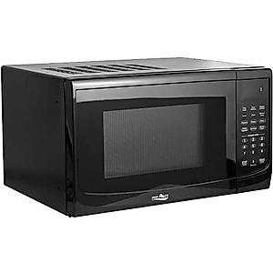 RV Black Microwave Oven with Turntable - 1.0 Cu. Ft. Capacity | Includes Trim Kit for Easy Installation & Stylish Finish