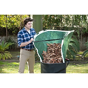 Flavfar Industrial Leaf Collector and Lawn Garden Bag (Pop Up) Multipurpose Garden Tool, Trash, Waste Collection Bucket | Foldable Dustpan, Reusable Leaf Shaped, Heavy-Duty Tote