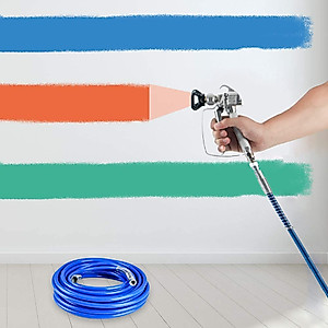 GYLBF 50ft x 1/4" Upgraded Airless Paint Sprayer Hose Sprayers, Airless Paint Hose Made of Four Layers of Quality Materials, Contains Encrypted steel wire Layer